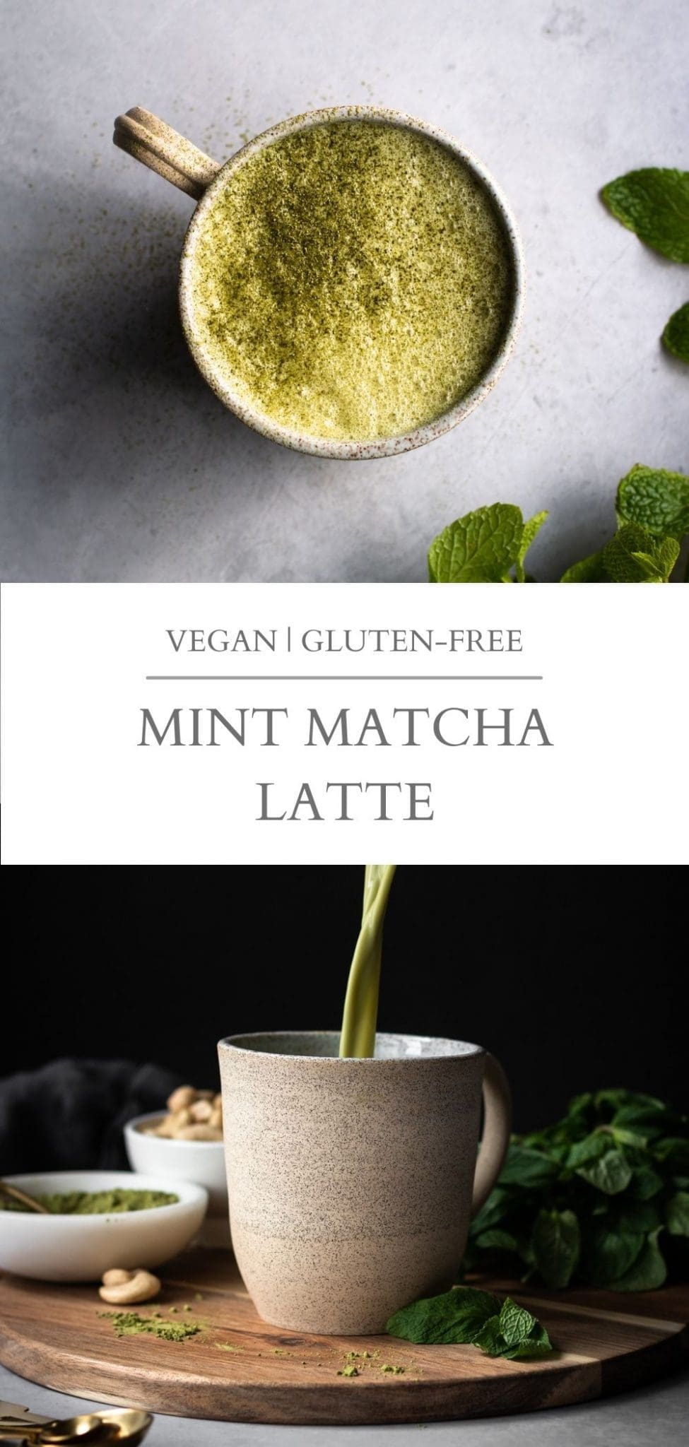 Mint Matcha Latte - Nourished by Caroline