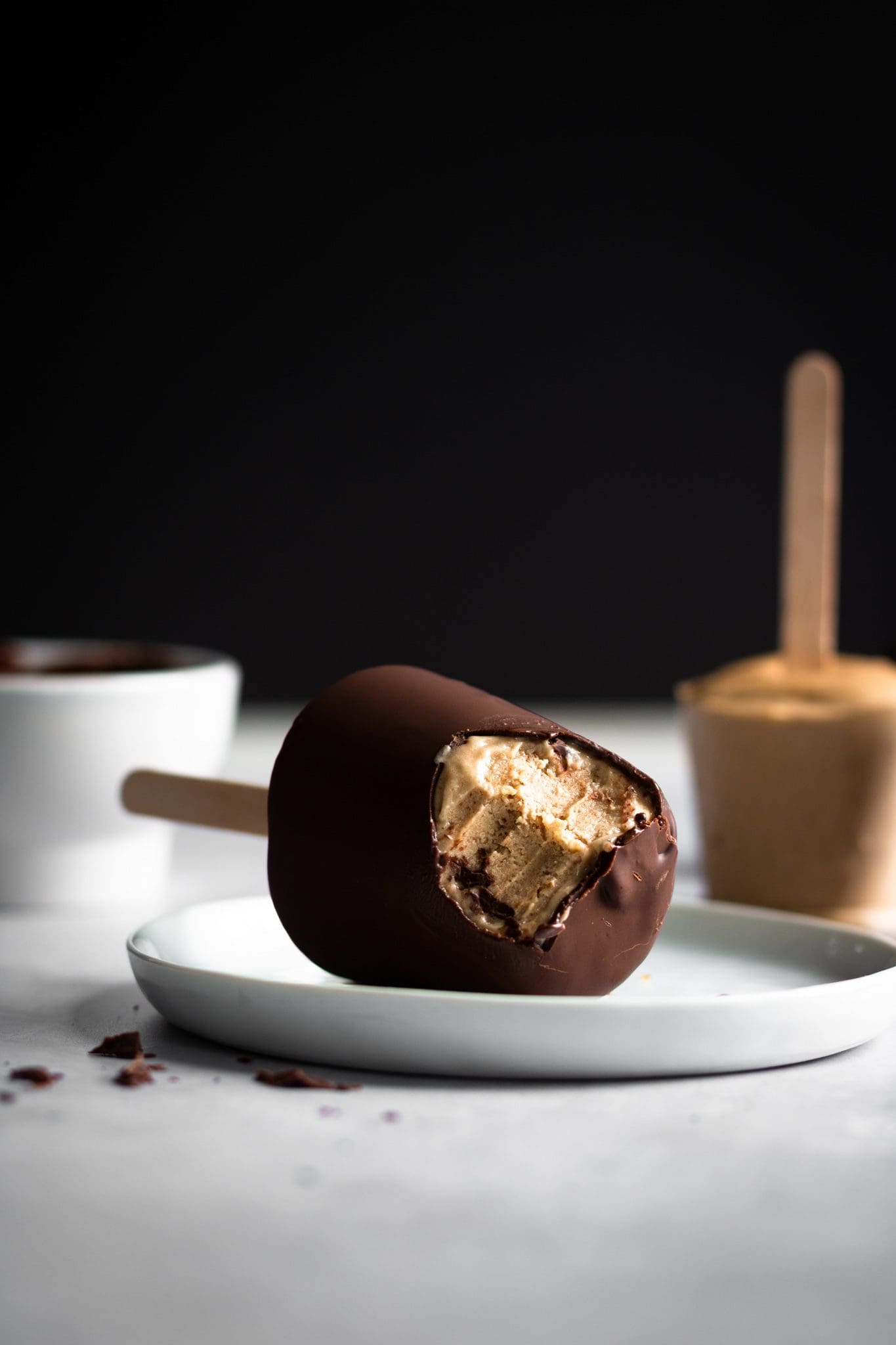 Chickpea Peanut Butter Ice Cream Pops - Nourished by Caroline