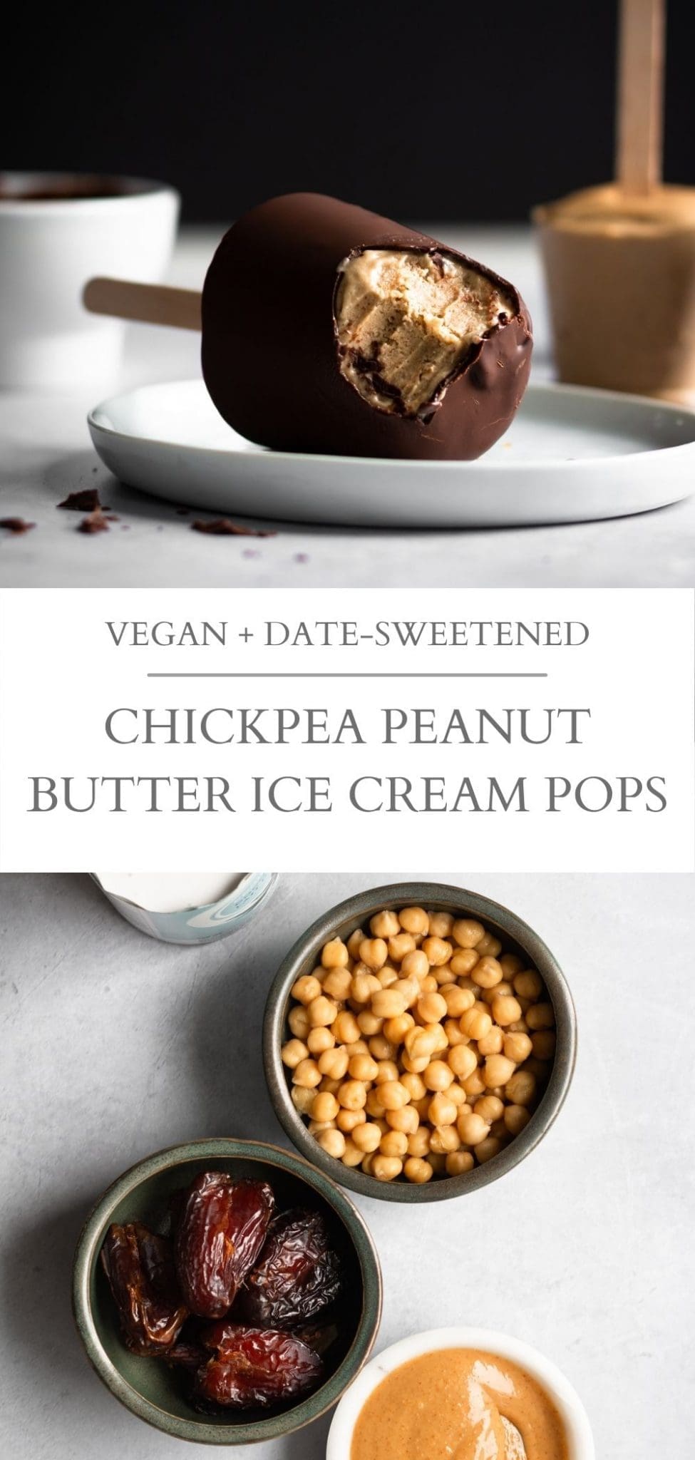 Chickpea Peanut Butter Ice Cream Pops - Nourished